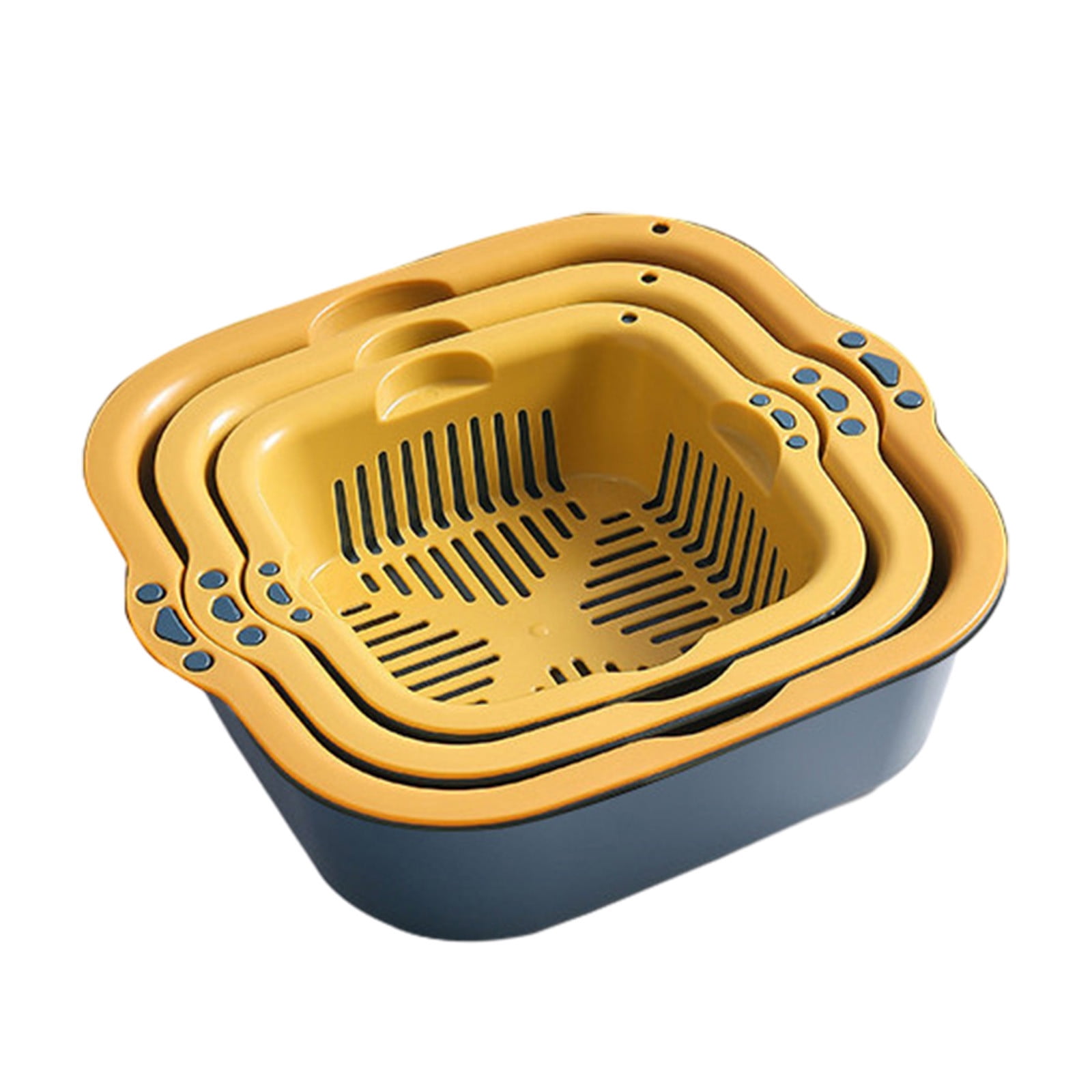 Mgaxud Six-Piece Multi-Functional Plastic Washing Basket Set for ...