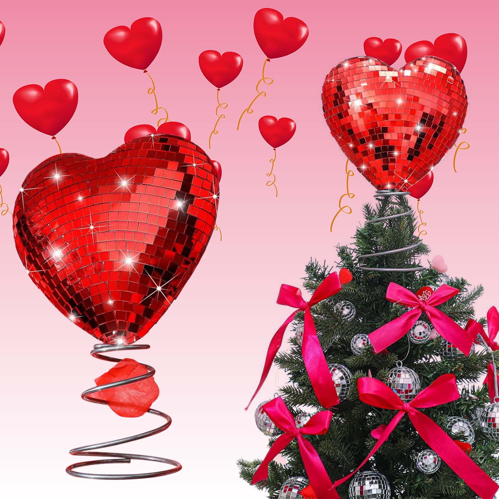 Mgaxud Valentine's Day Mirror Ball Wedding Scene Decoration Pendant ...