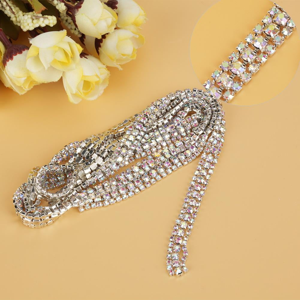 Mgaxyff 3 Row Silver/White Bling Mesh Wraps Ribbon 97*1cm - Walmart.com