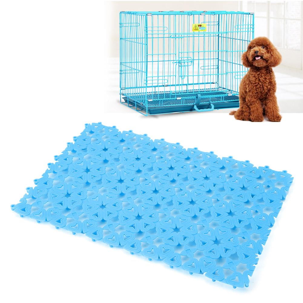 Mgaxyff 4 Colors Dog Cat Pet Mat Plastic Spliced Hollow Anti slip Pads for Pet Cage Mat Bathroom Floor Pet Cushion Floor Pad