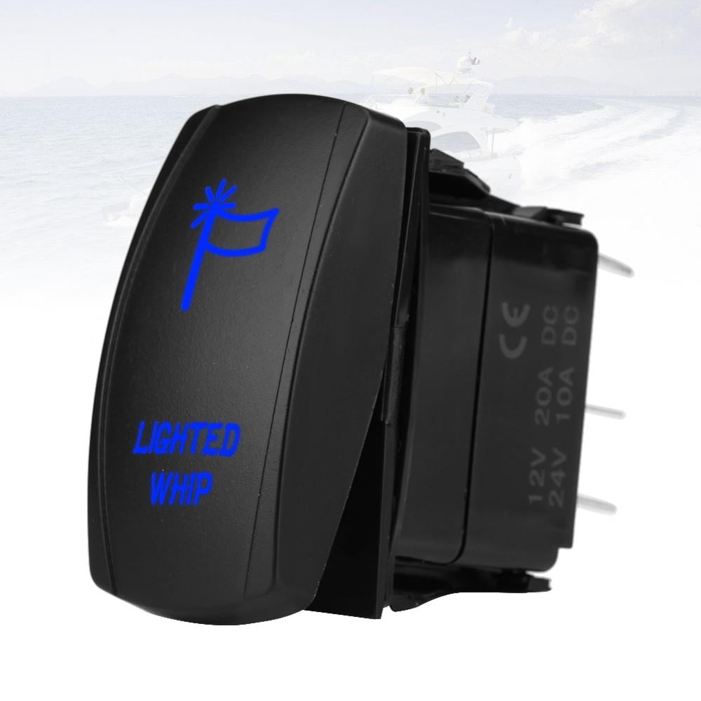 Mgaxyff 5Pin Laser Lighted Whip Rocker Switch On-Off LED Light 12V-20A ...