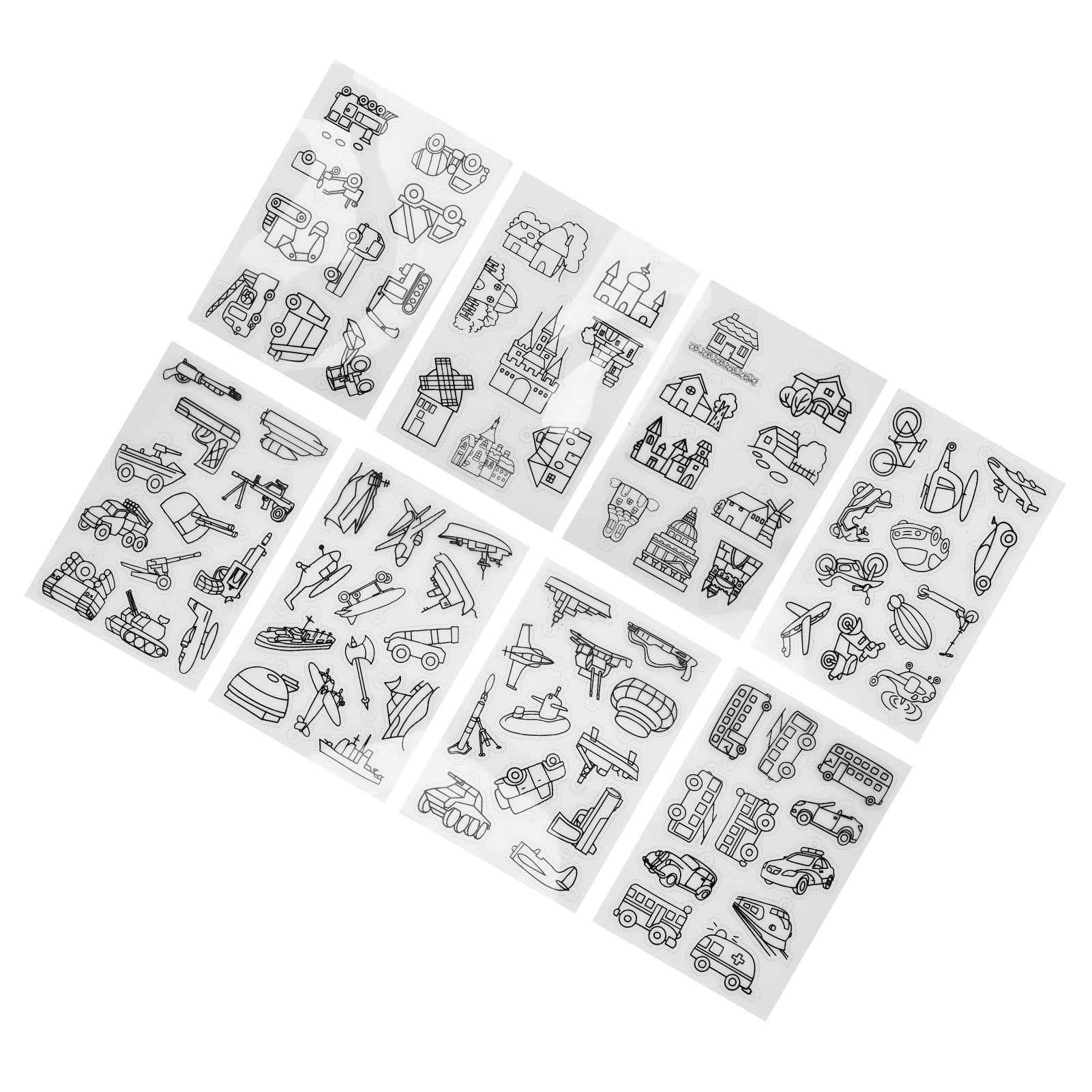 Mgaxyff 8Pcs Heat Shrink Sheet Boys Girls Pattern Translucent Wide ...