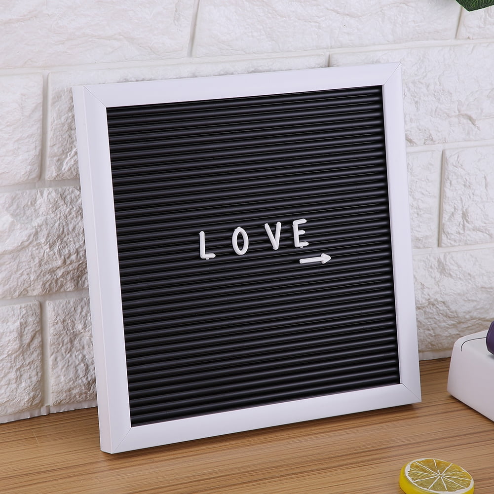 Mgaxyff Plastic Display Announcement Board, 9.84x9.84inch Felt Letter ...