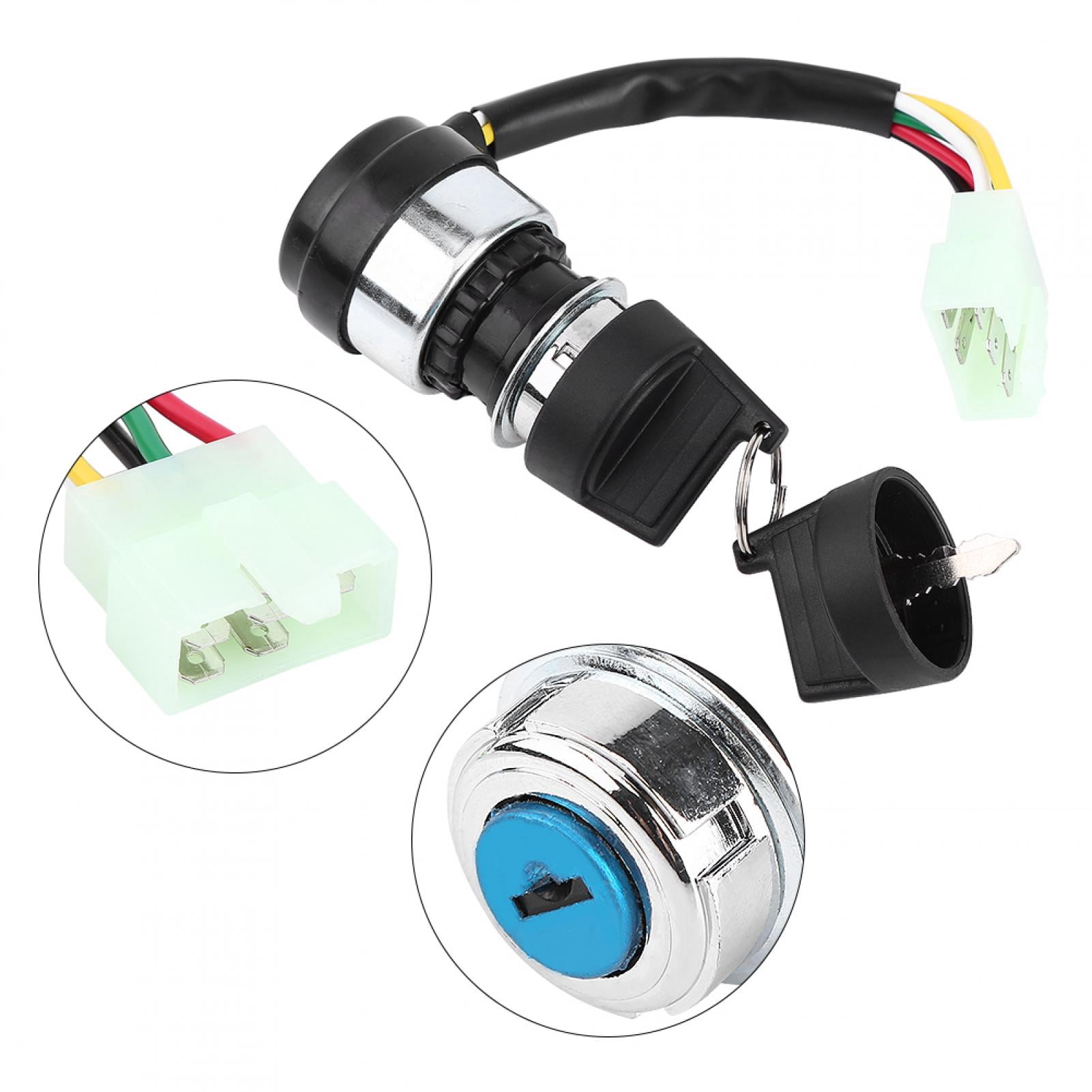 Mgaxyff ATV Ignition Switch,5 Wire 5 Pin Ignition Key Switch Start Lock ...