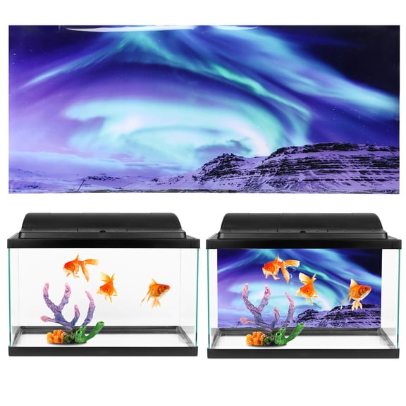 Kritne 30x18in Aquarium Poster, PVC Adhesive Underwater Forest Tank ...