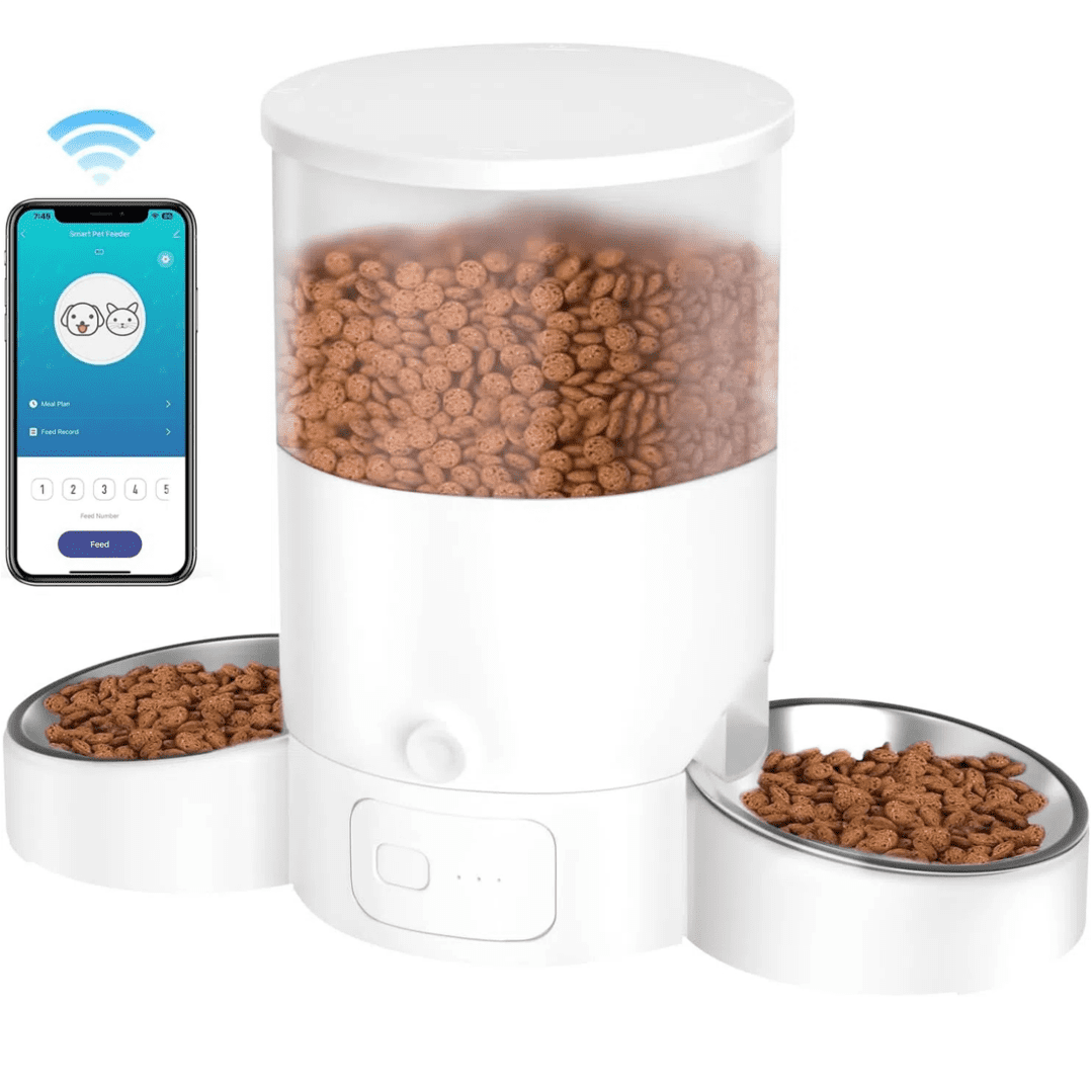 Mgaxyff Automatic Cat Feeder, Wifi Smart Food Dispenser with APP ...
