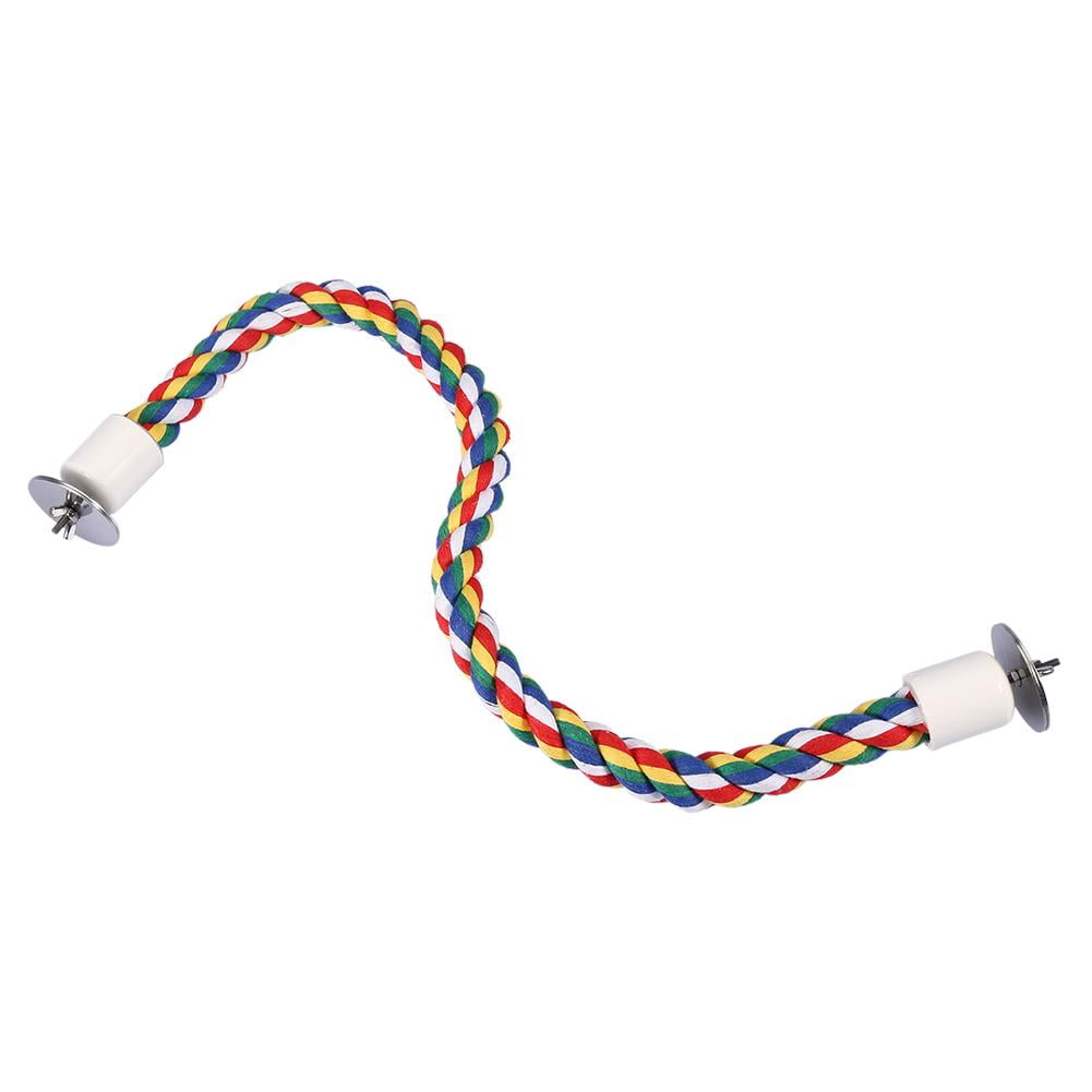 Mgaxyff Bird Rope Perch,Bird Parrot Colorful Cotton Rope Standing Perch ...