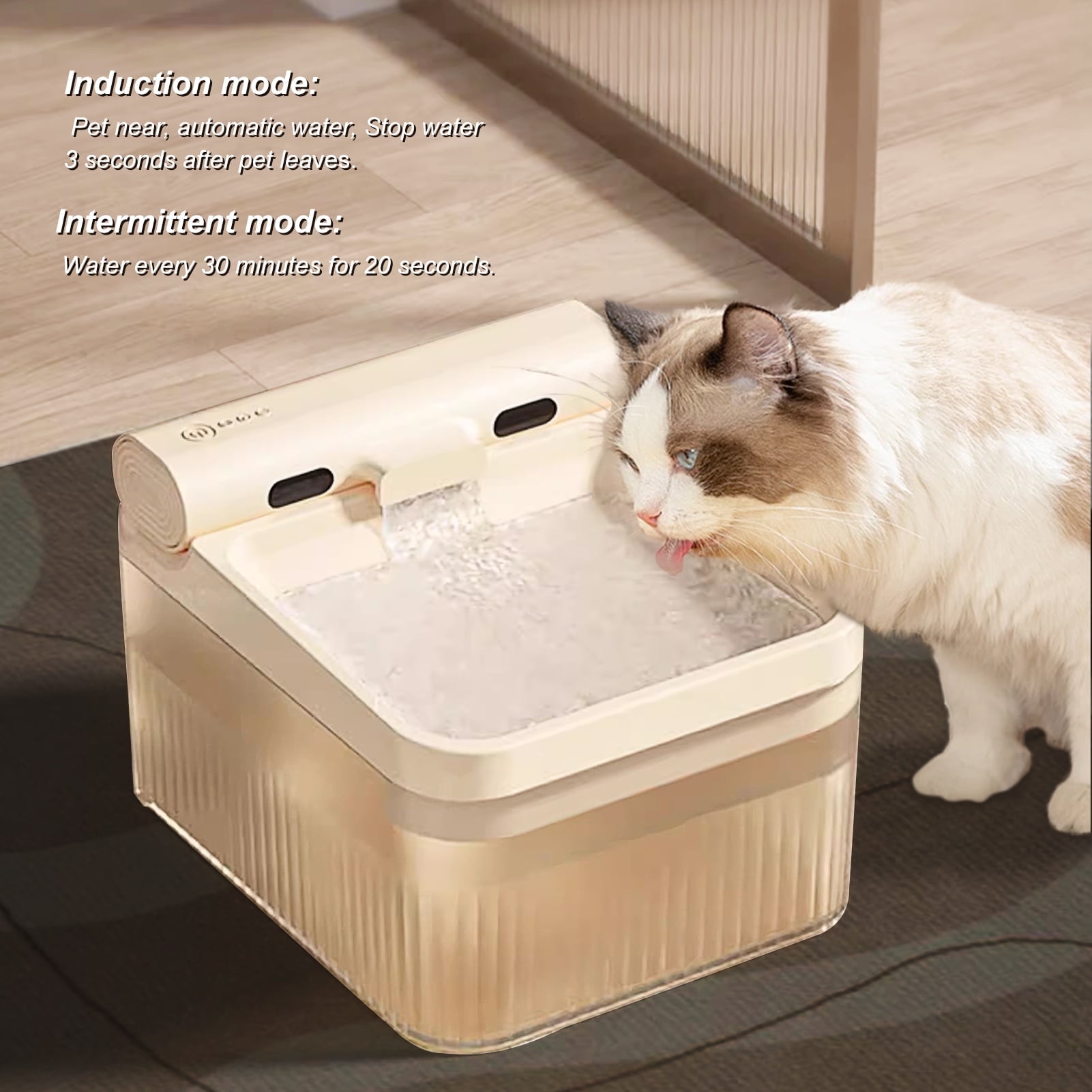 Mgaxyff Cat Water Fountain, 135oz/4L Automatic Pet Water Fountain Dog ...