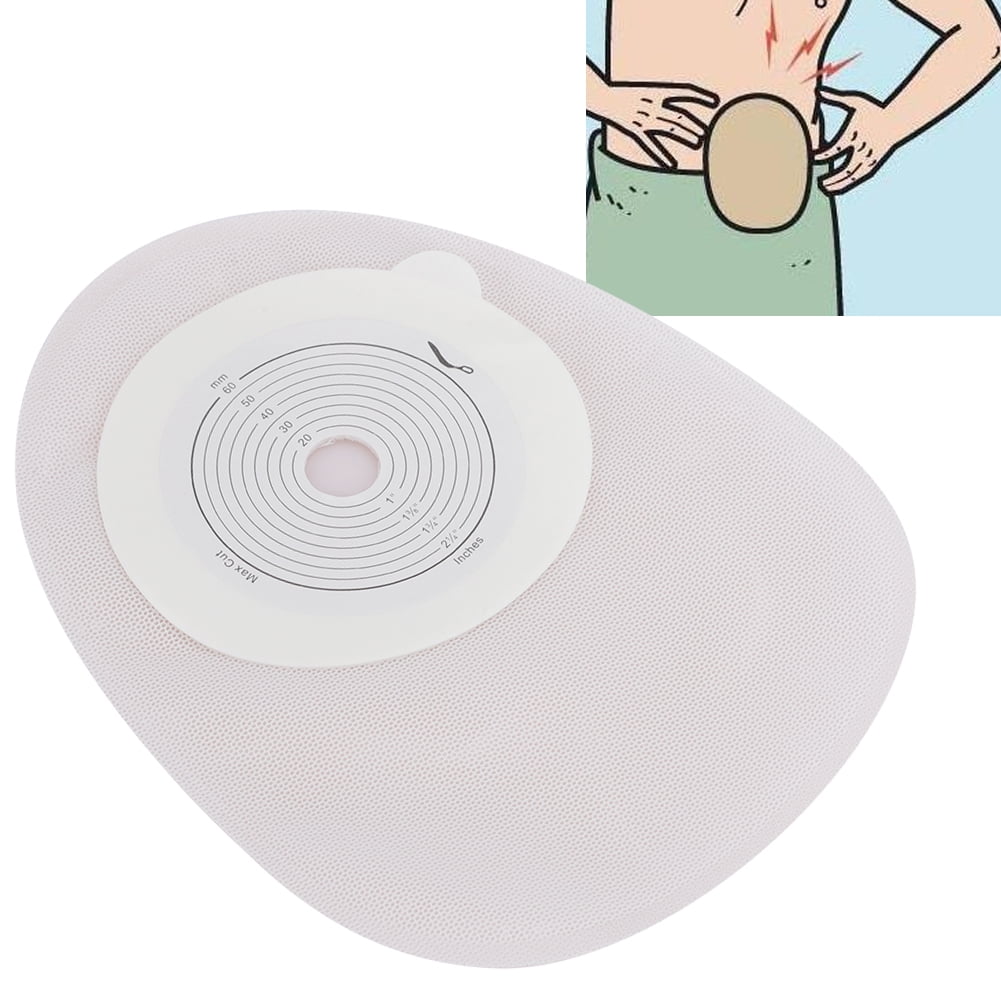 MGAXYFF Disposable Colostomy Bag, Hydrocolloid Stoma Pouch, Pack of 10 ...