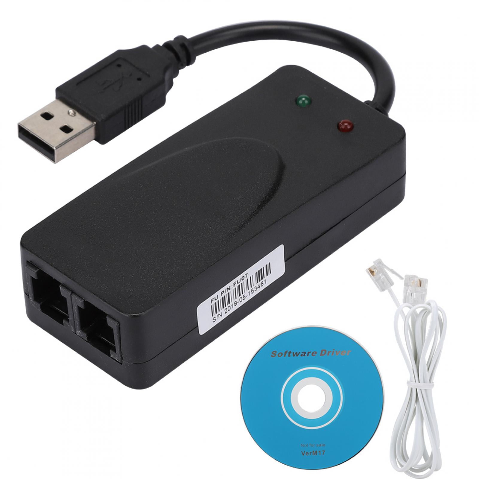 Mgaxyff Fax Modem Fax Modem Port USB2.0 56K External Modem Driver for 7 ...