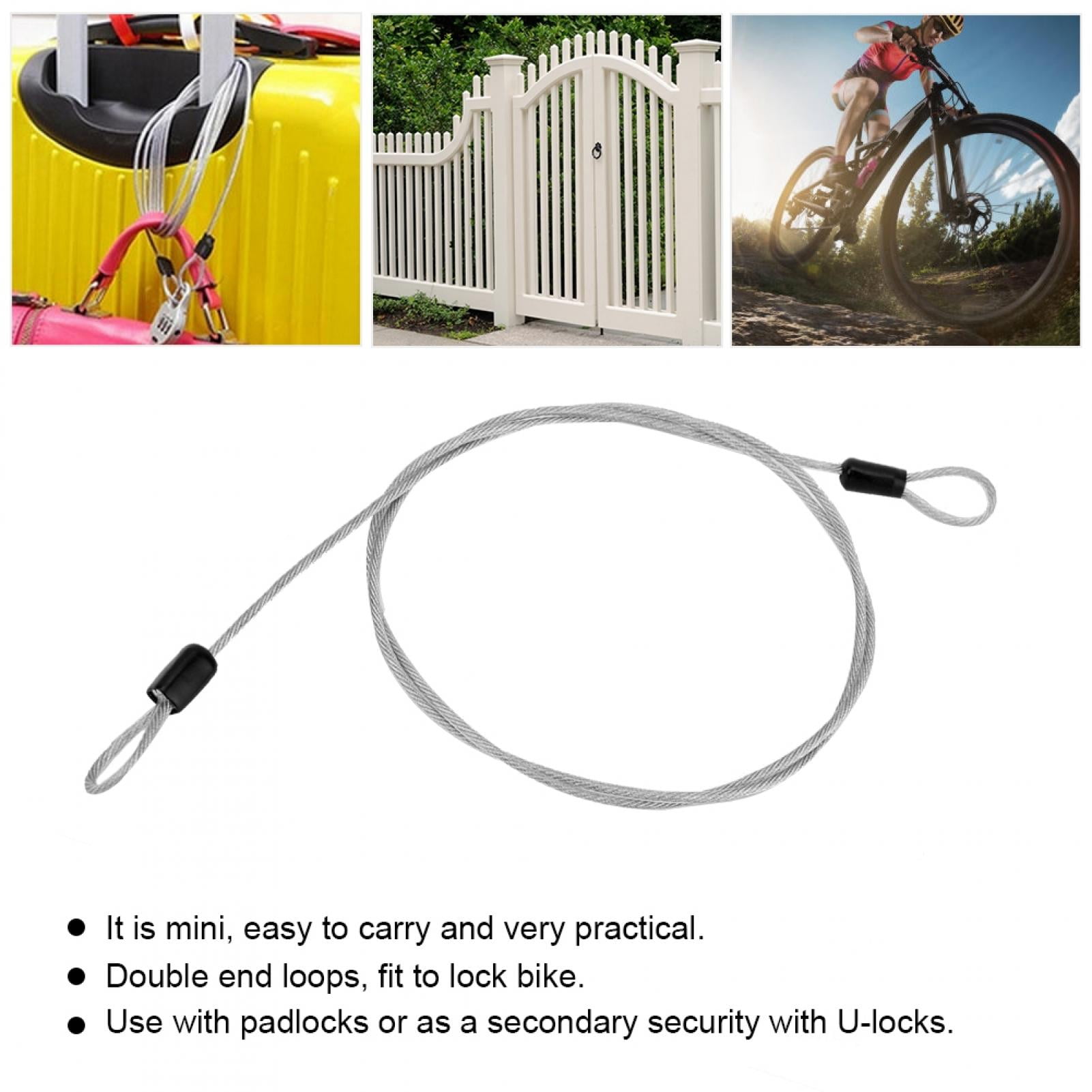 Mgaxyff Steel Wire Bike Lock, Security Loop Cable for Cycling and ...
