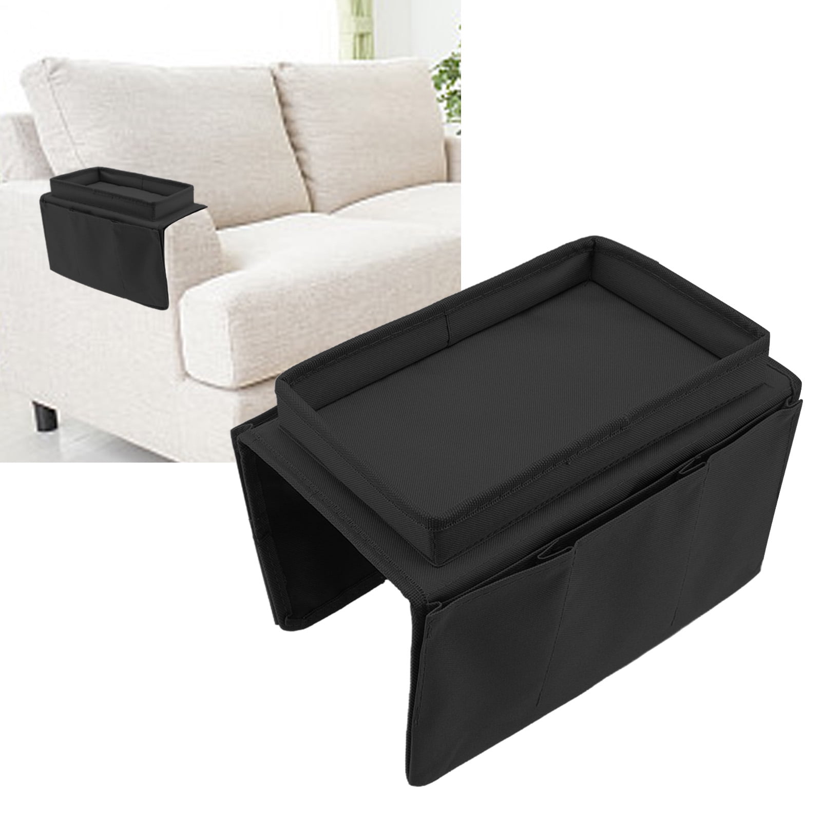 Mgaxyff Sofa Tray Folding Arm Storage Holder Table 600D Oxford Cloth ...
