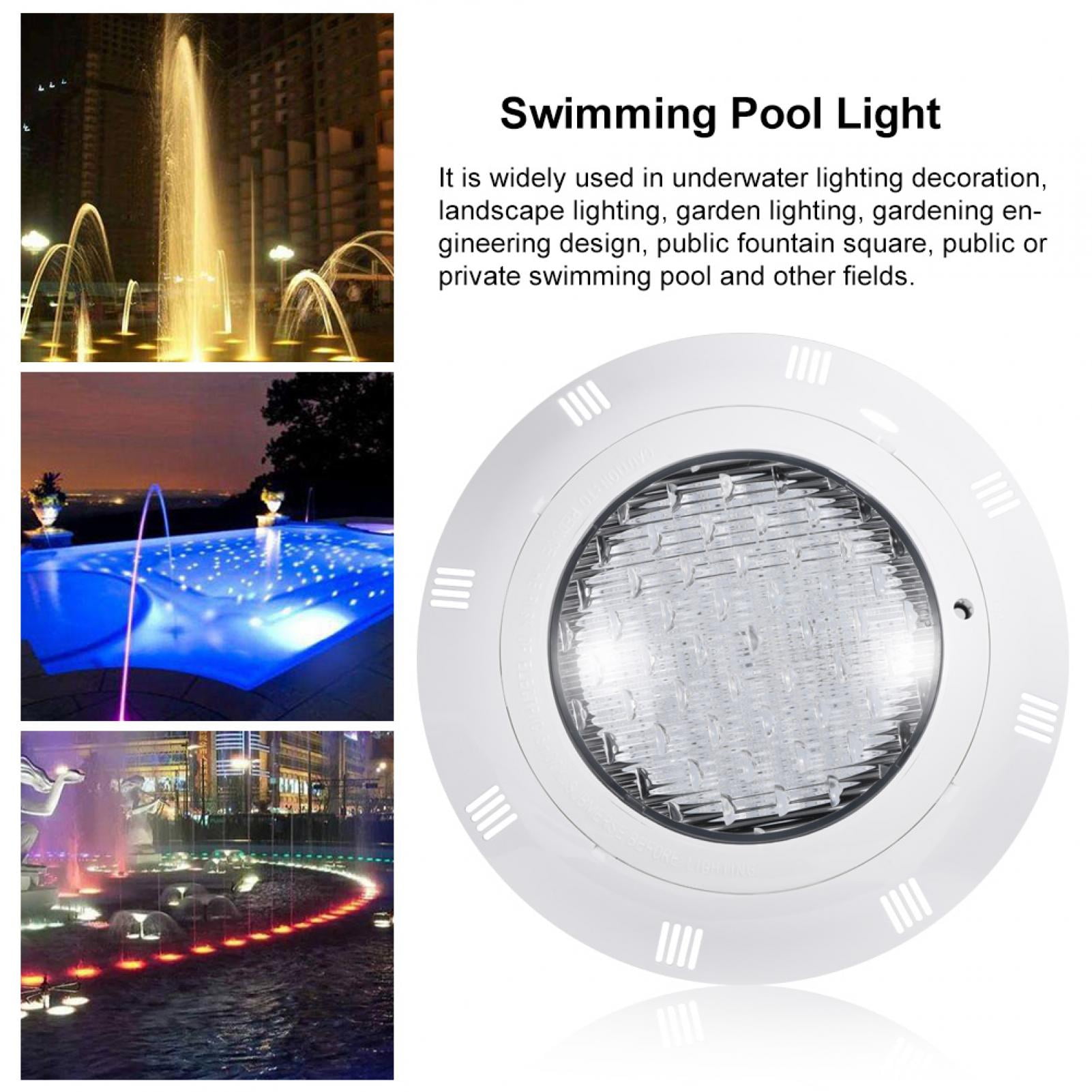 Mgaxyff Swimming Pool Bright Light, 12V 360 LED RGB Multi-Color ...
