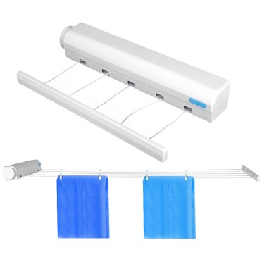 Retractable Indoor Clothes Hanger Rope Wall Mounted Hanger Drying Towel ...