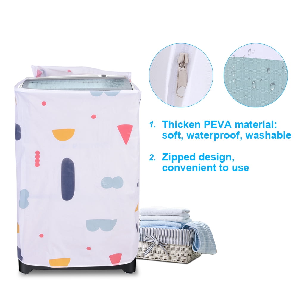 Mgaxyff Waterproof Washing Machine Zipped Cover Dust Protection for Top ...