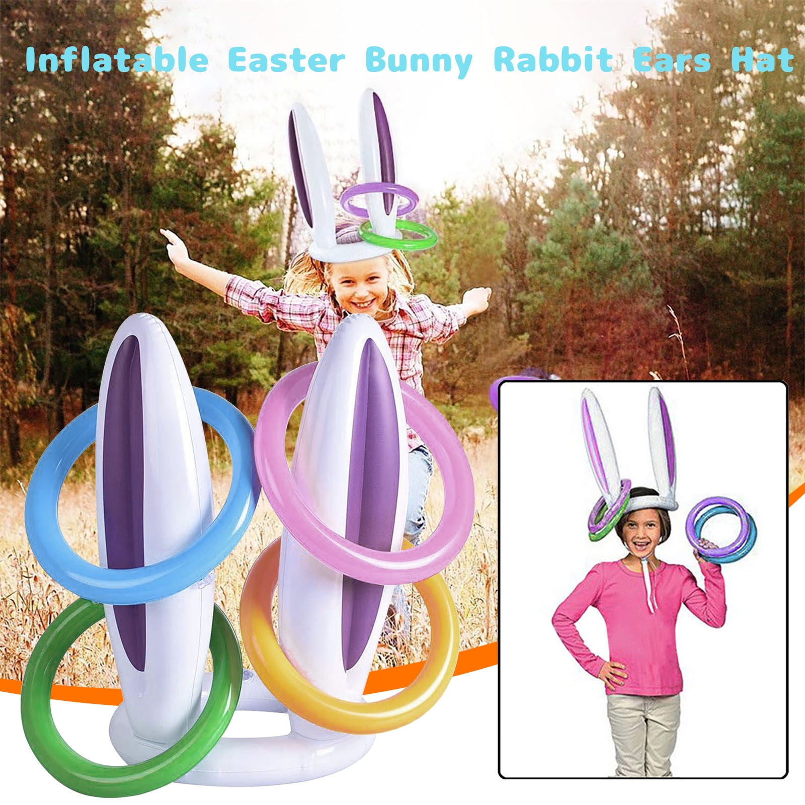 Mgcok Easter Basket Stuffers Under $5 Inflatable Easter Ear Hat And ...
