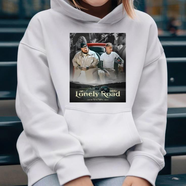 Mgk x Jelly Roll Hoodie , for men & women, up to size 5XL. Lonely Road Fan Gifts! V1130159 ...