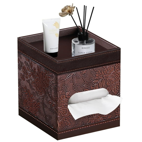 Leather Tissue Box Cover - Red and Blue Fire Dragon Long PVC Tissue Box ...