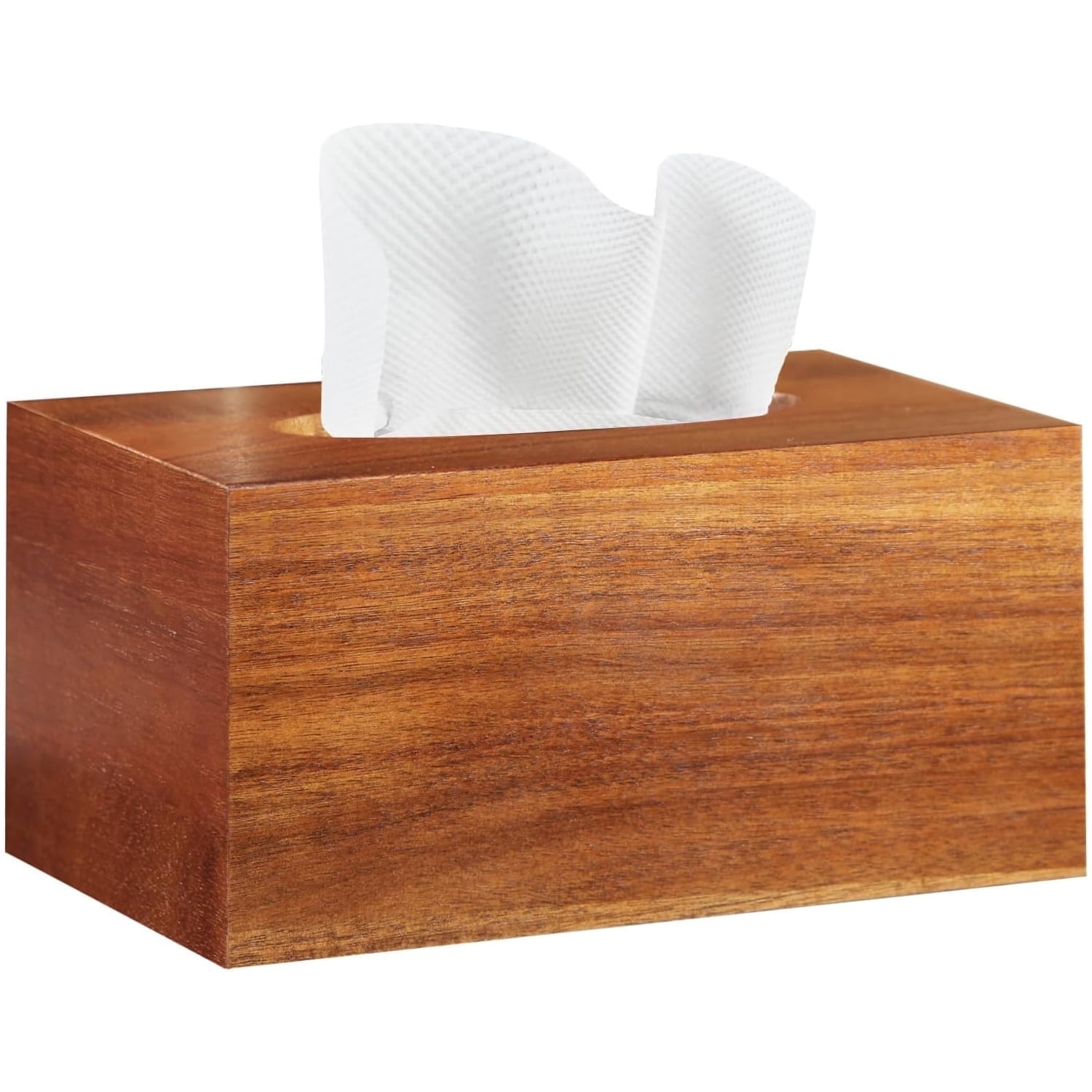 Mgkitch Tissue Box Cover,Acacia Wood Tissue Box Cover Rectangle with ...