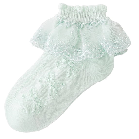 Mgmyaa Ankle Socks Soft Breathable Cotton in Solid with Lace Detail ...