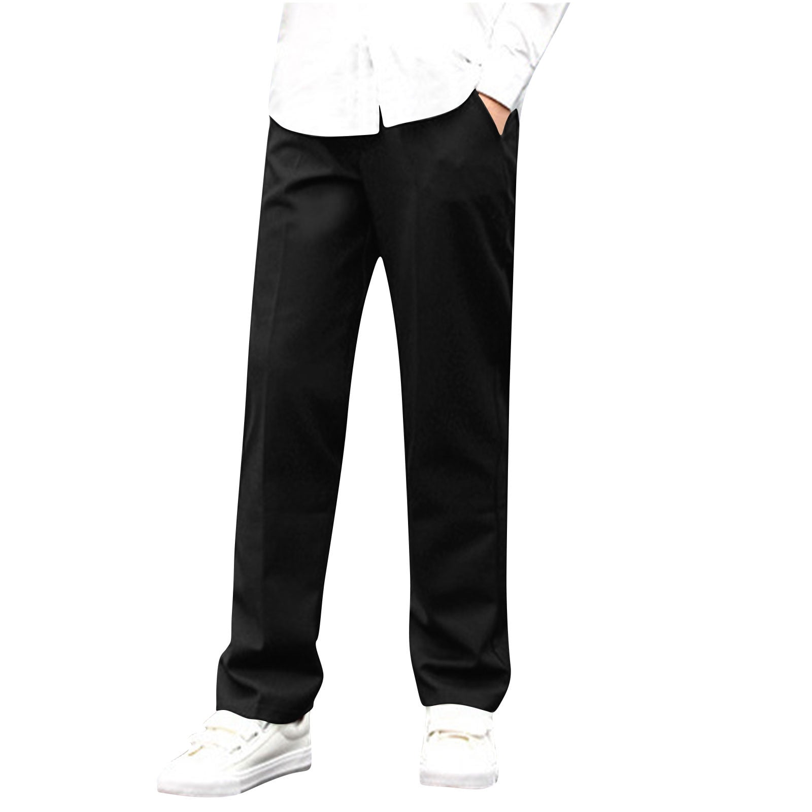 Mgmyaa Boys Dress Pants Kids Formal Flat Front Straight-Leg School ...