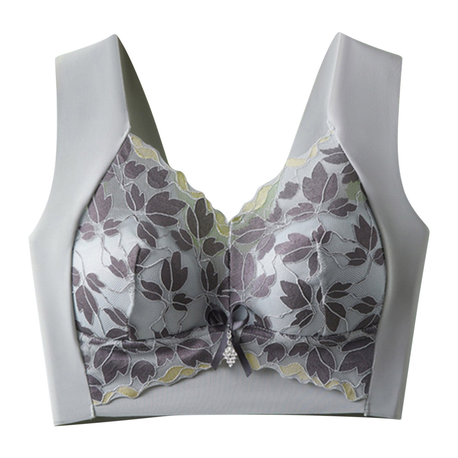 Mgmyaa Bras for Women Large Sized Lace Gathered without Steel Ring ...