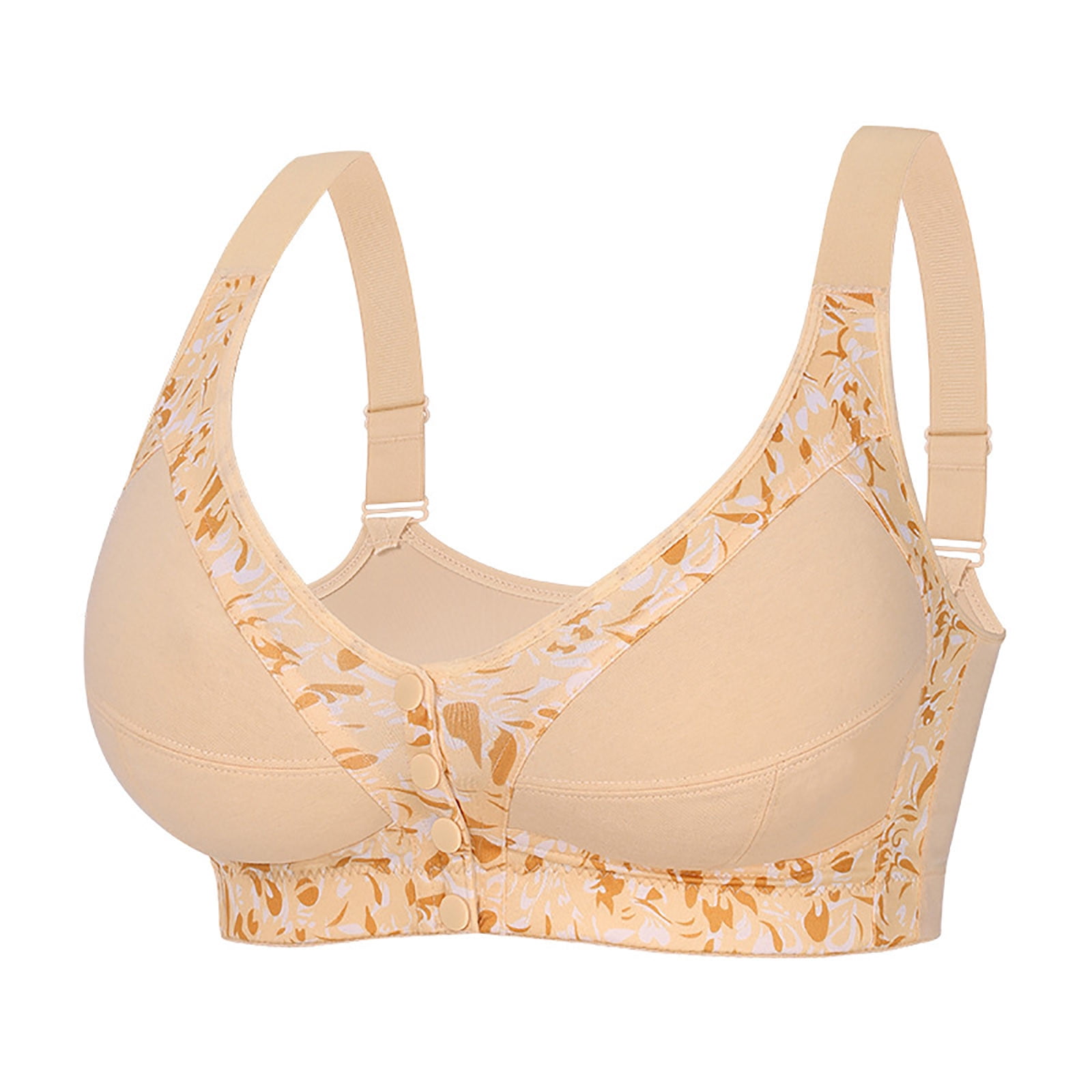 Mgmyaa Bras for Women Oversized Bra Wirefree Bra Printed Underwear ...