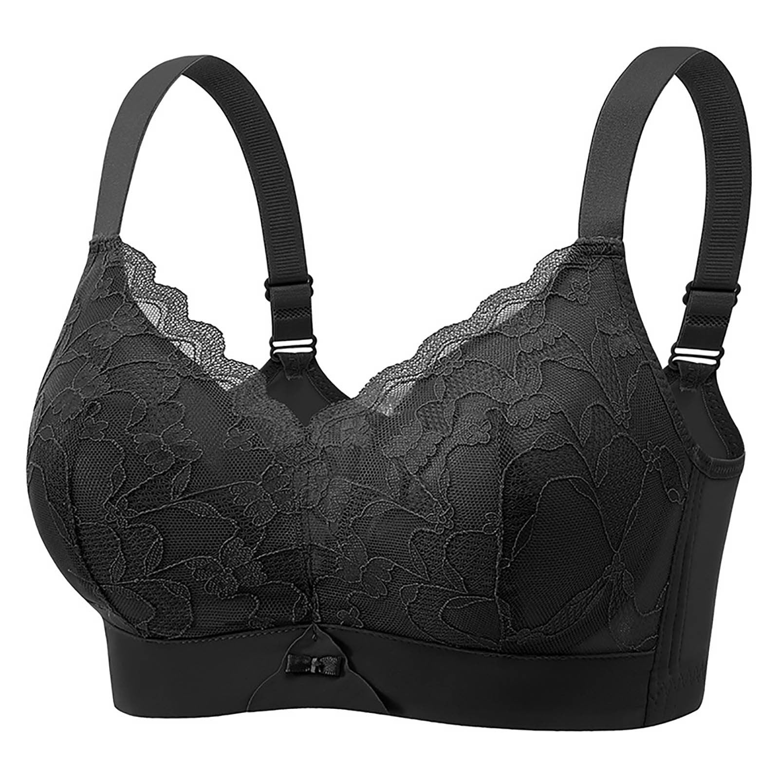 Mgmyaa Bras for Women Plus Size Bra Cover Beautiful Back Gathered Lace ...