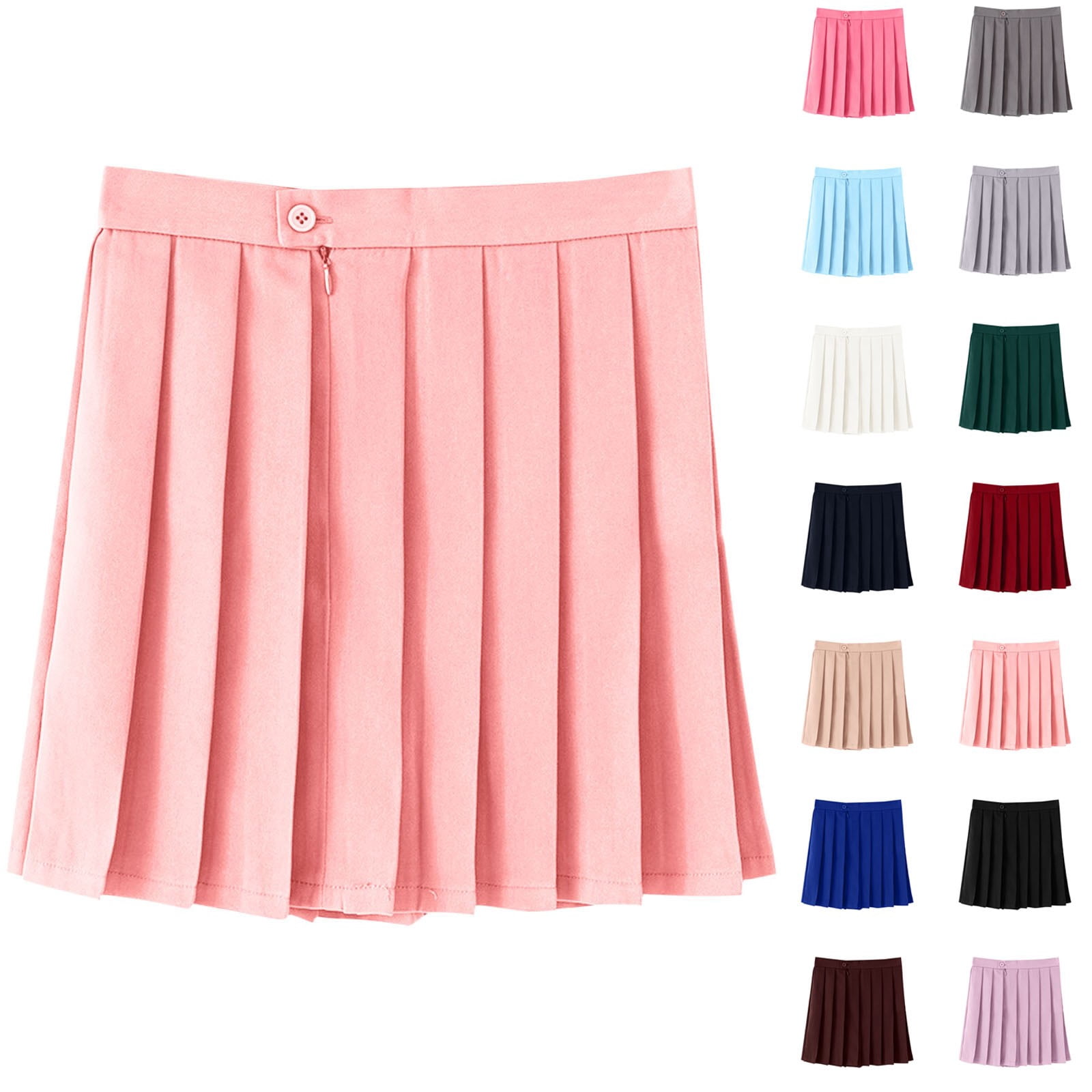 Mgmyaa Girls High Waist Pleated A-line Short Skirt Uniform Skirt for ...