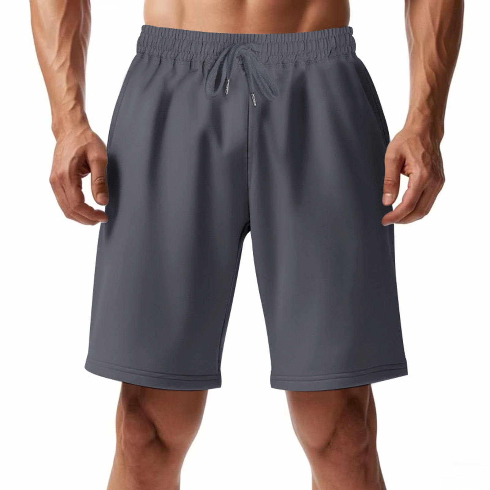 Mgmyaa Men's Athletic Shorts Elastic Waist Running Shorts with Pockets ...