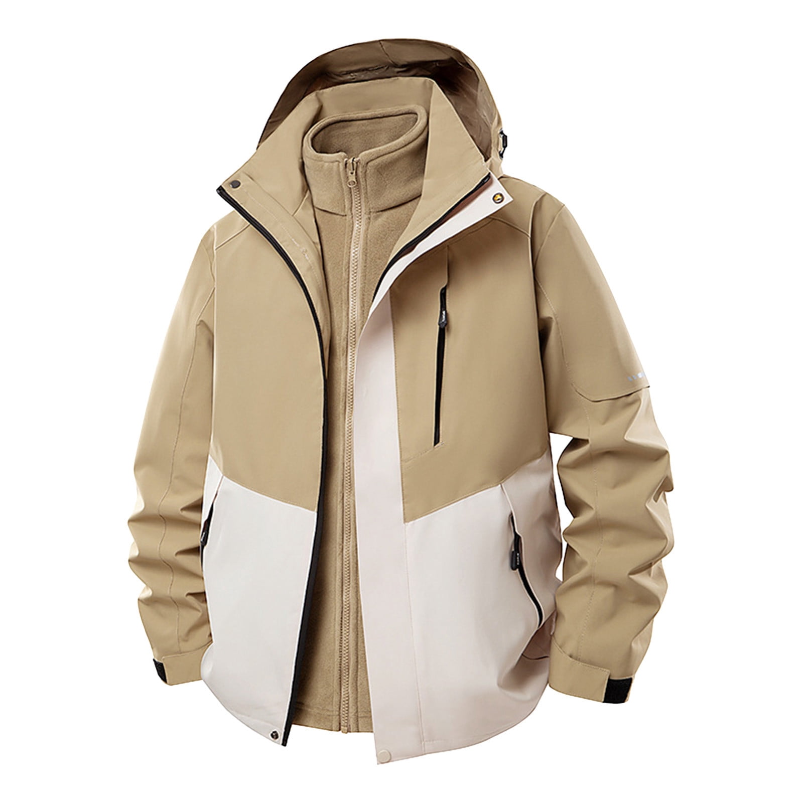 Mgmyaa Men's Jacket Outdoor Pocket Zip-Up Long-Sleeve Running Fitness ...