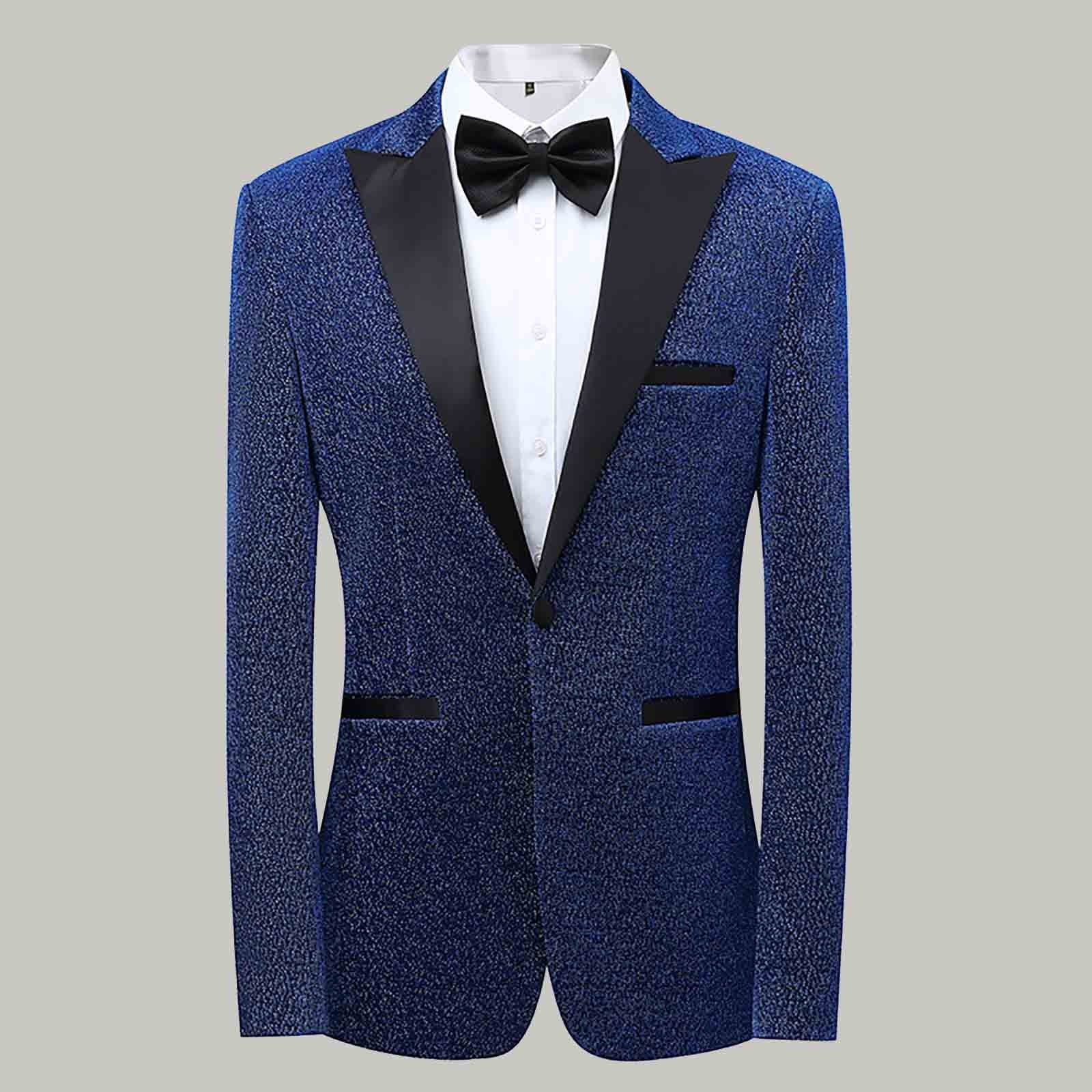 Mgmyaa Men's Sequin Ceremonial Performance Coat for Dress Parties ...