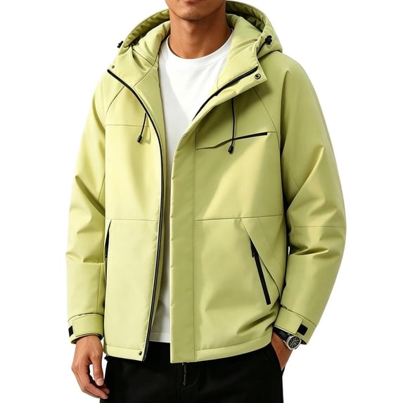 Mgmyaa Men's Softshell Jacket Full Zip Long Sleeve Hooded with ...