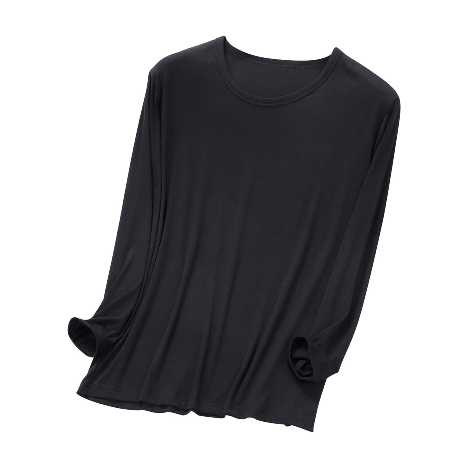 Mgmyaa Mens Long Sleeve Pajama Top Solid Color Sleepwear Shirt with ...