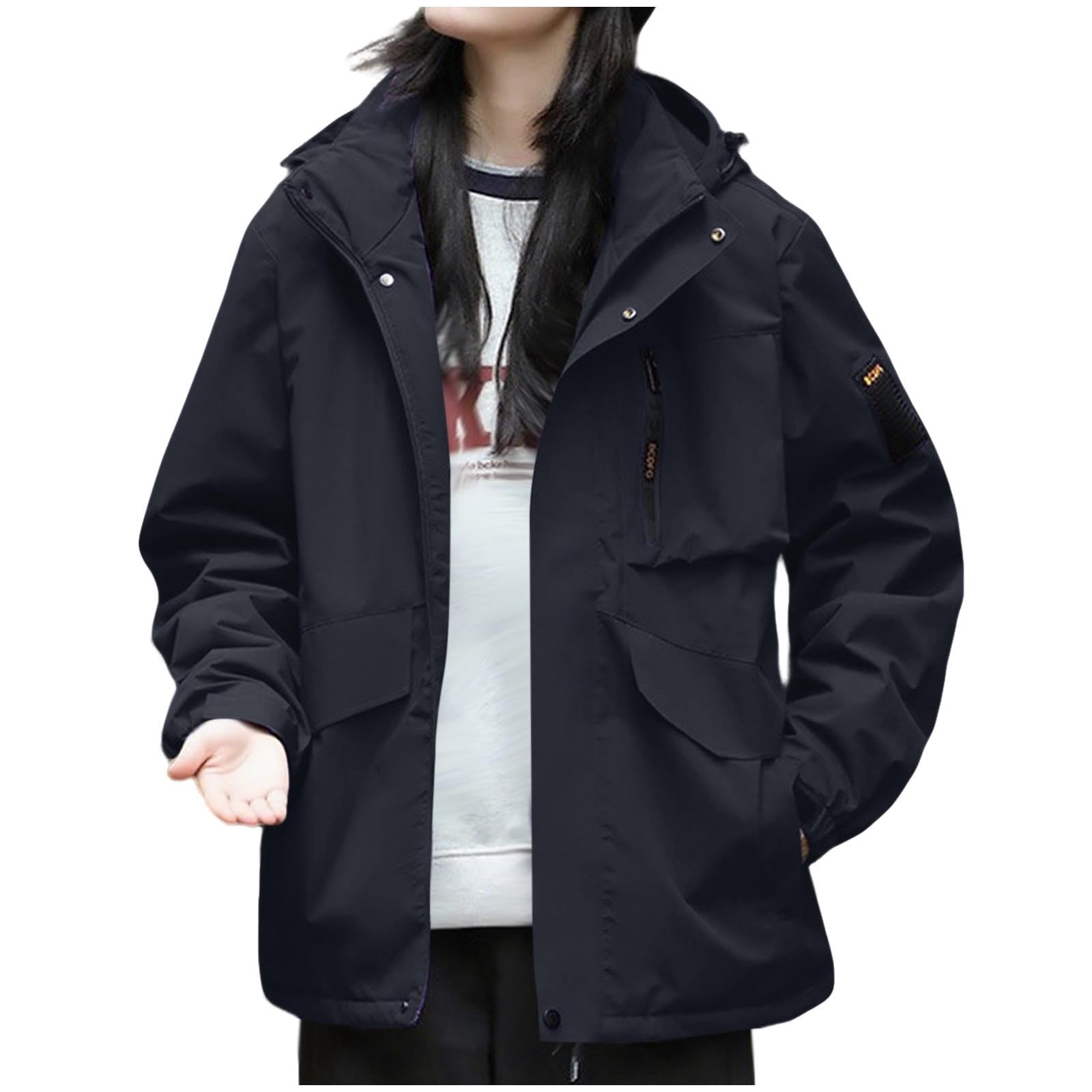 Mgmyaa Women's Waterproof Windproof Hooded Rain Jacket Mountain ...