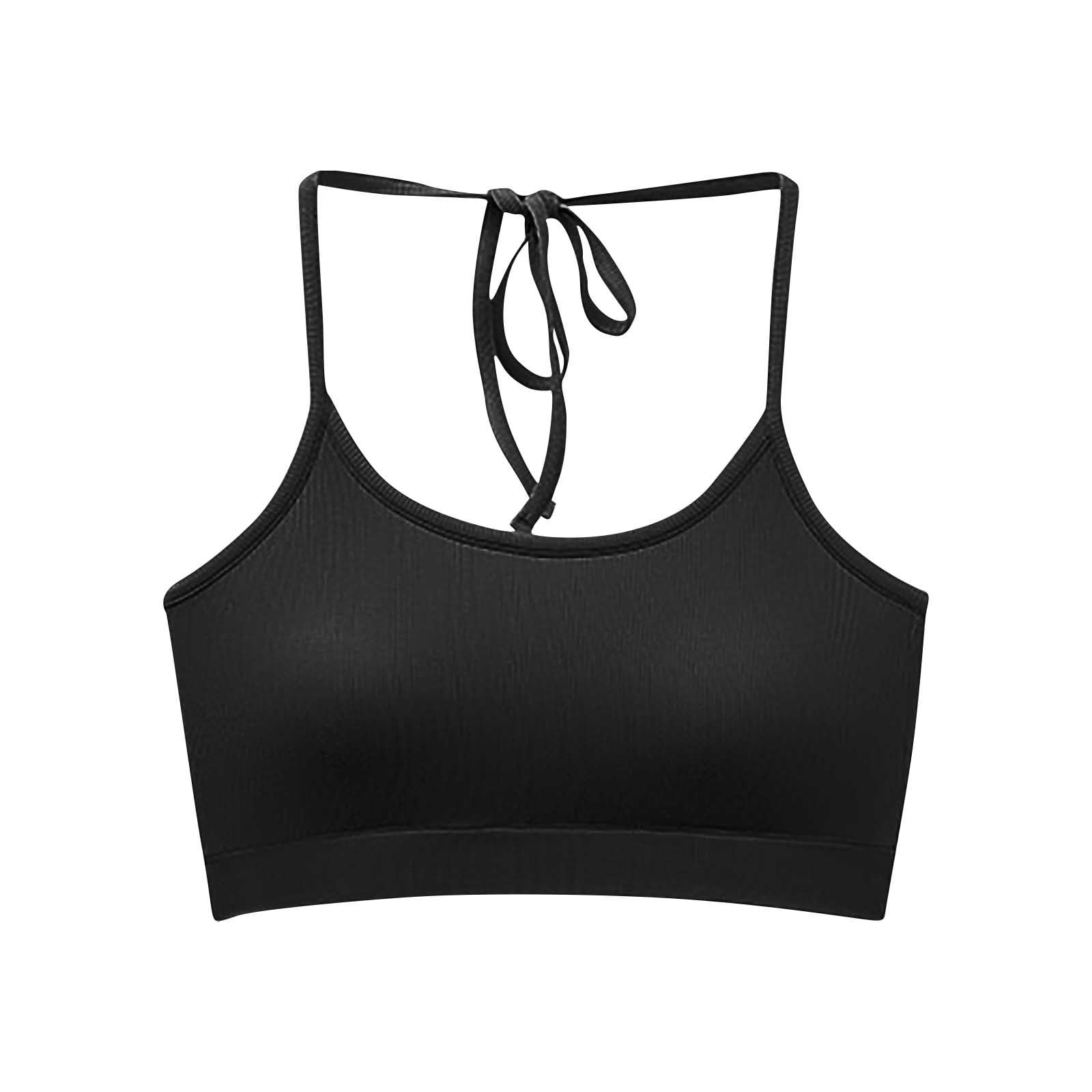 Mgmyaa Womens Halter Bra Beautiful Back Suspender with Chest Pad Bra ...