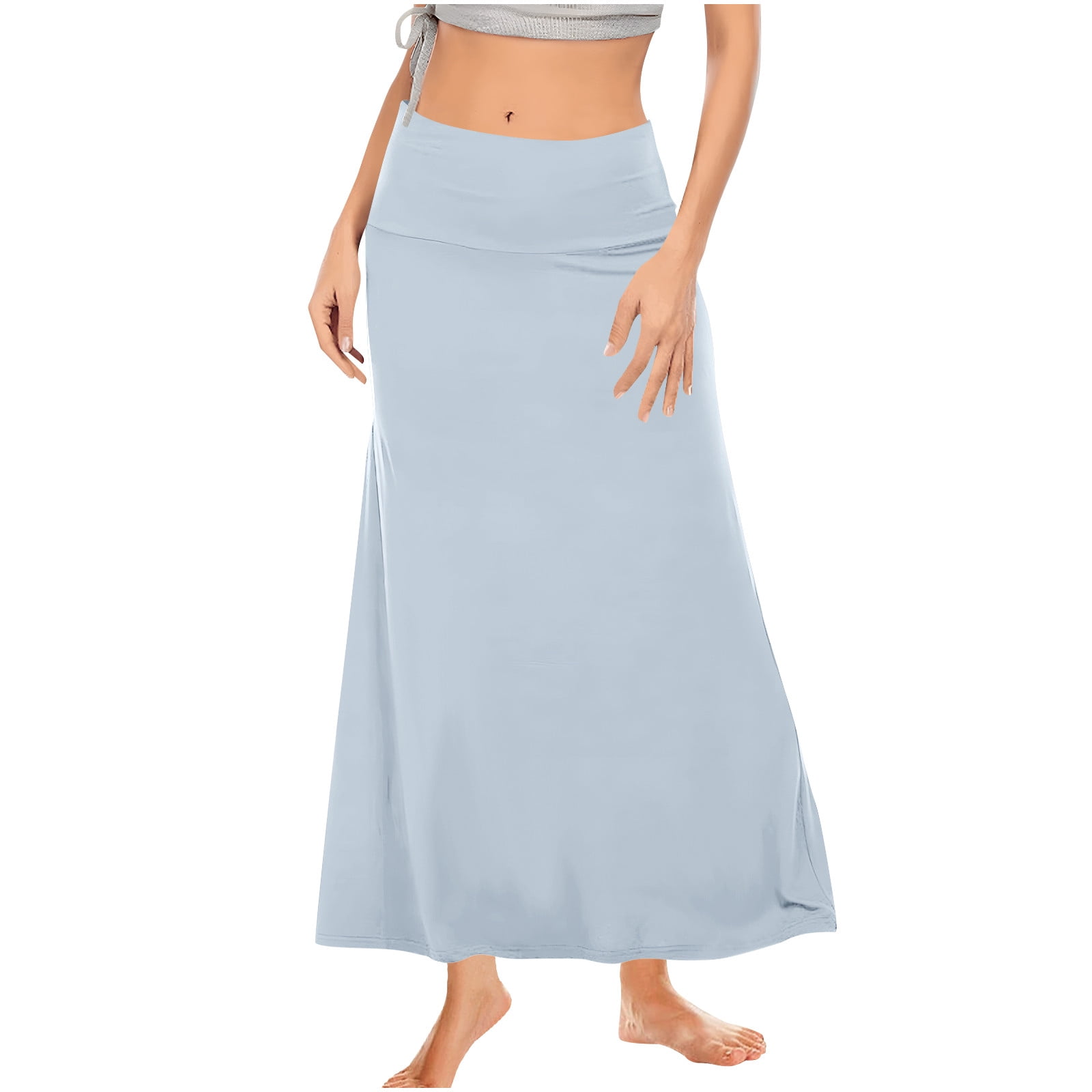 Mgmyaa Womens Lounge Maxi Skirts High Elastic Waist Seamless Waistband ...