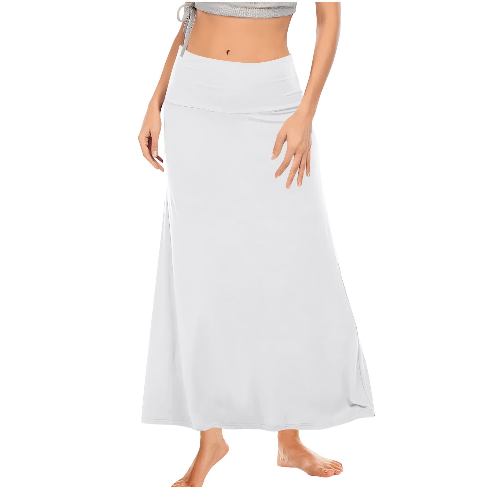 Mgmyaa Womens Lounge Maxi Skirts High Elastic Waist Seamless Waistband ...