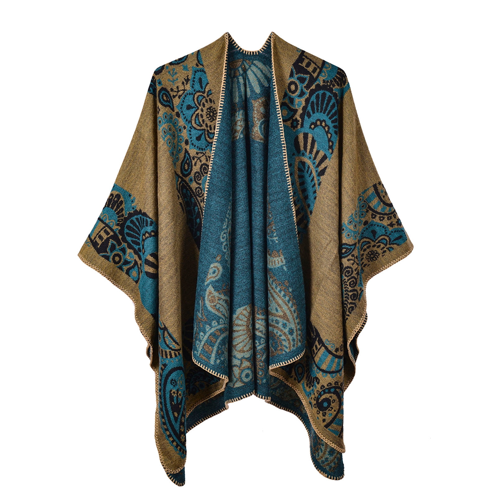 Mgoohoen Winter Scarfs for Women Topper Cape Cardigan Sweater Open ...