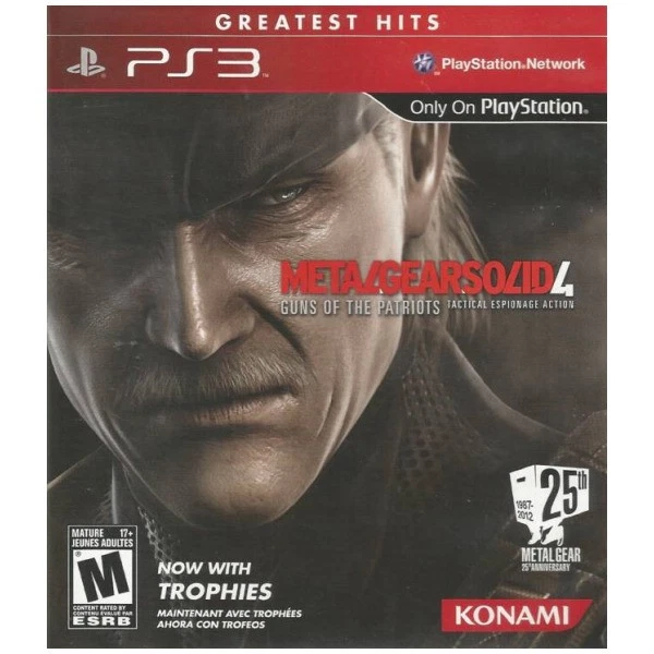 Mgs Metal Gear Solid 4 Guns Of The Patriots (PS3 Playstation 3 ...