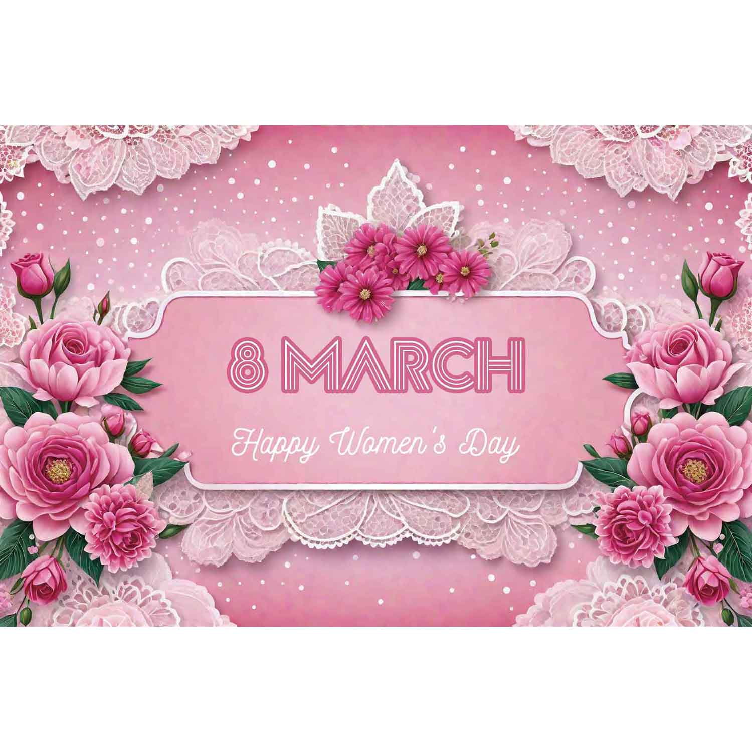 Mh 8 Mother's Wom's Day Pink Backdrop Birthday Party Evt Banner ...