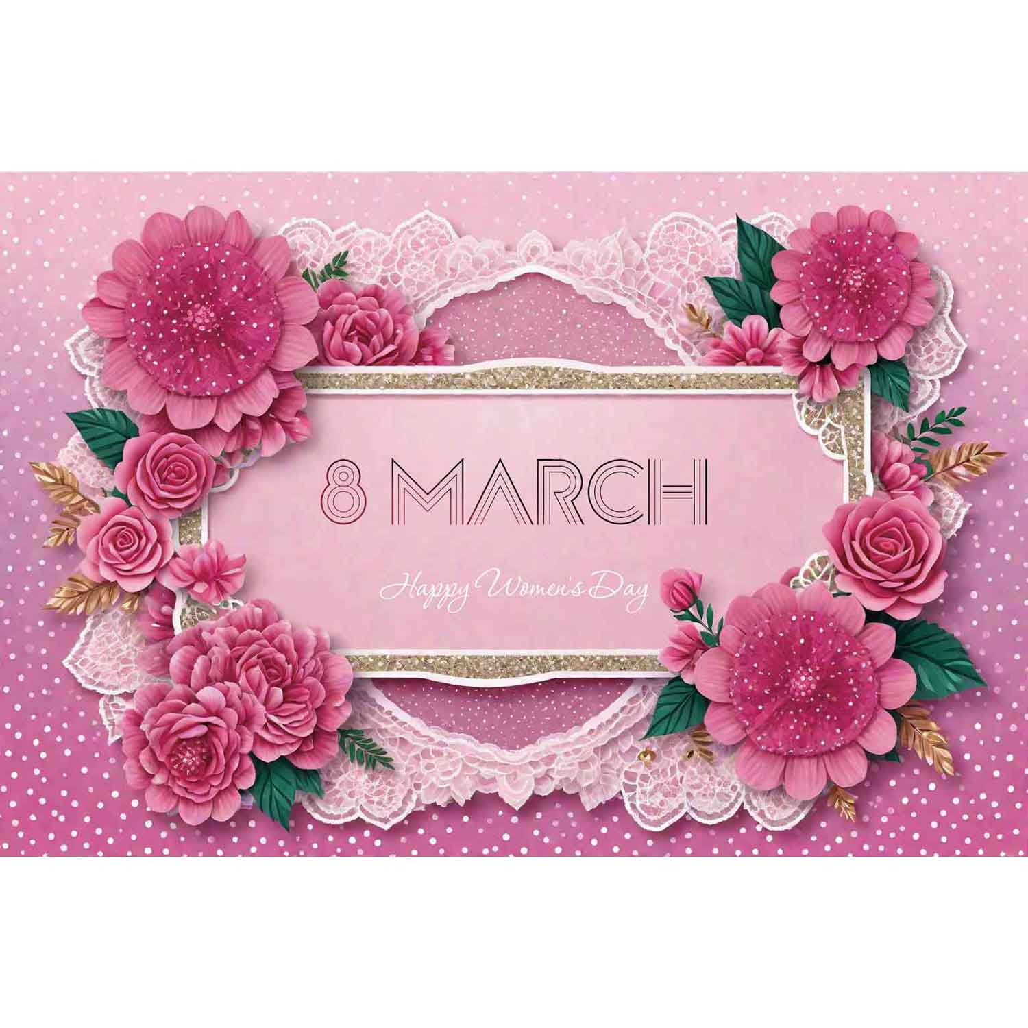 Mh 8 Mother's Wom's Day Pink Backdrop Birthday Party Evt Banner ...