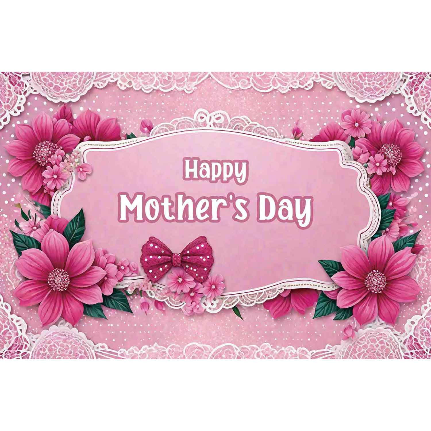 Mh 8 Mother's Wom's Day Pink Backdrop Birthday Party Evt Banner ...