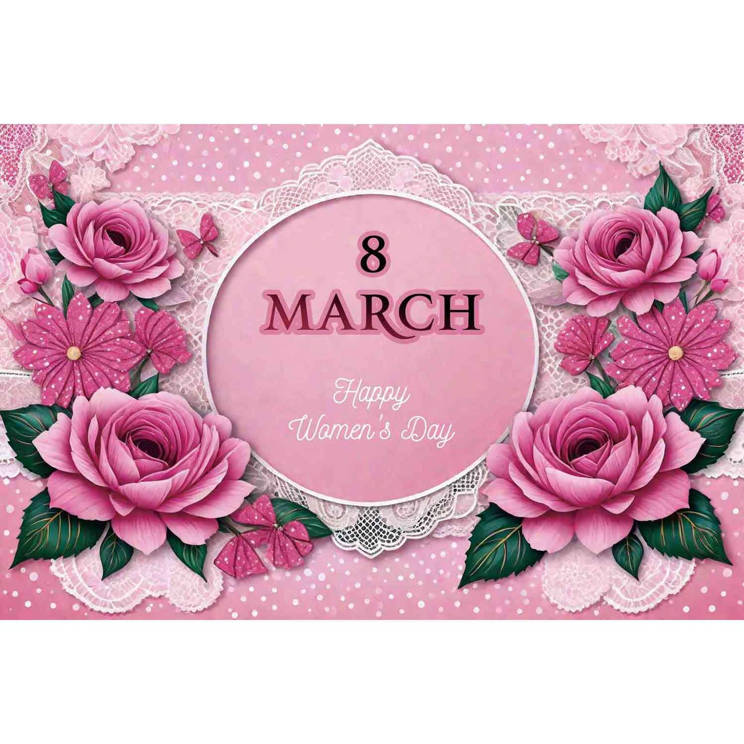 Mh 8 Mother's Wom's Day Pink Backdrop Birthday Party Evt Banner ...