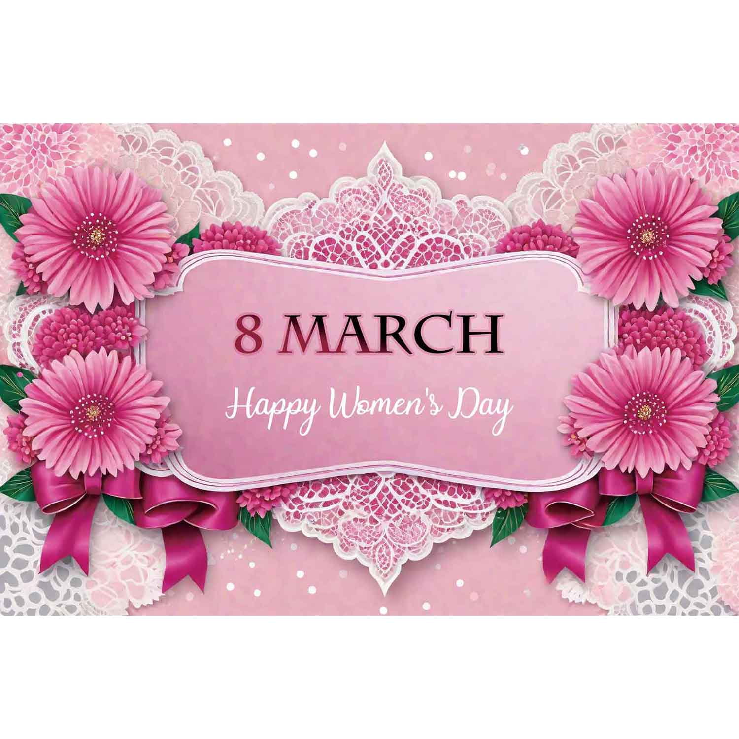 Mh 8 Mother's Wom's Day Pink Backdrop Birthday Party Evt Banner ...