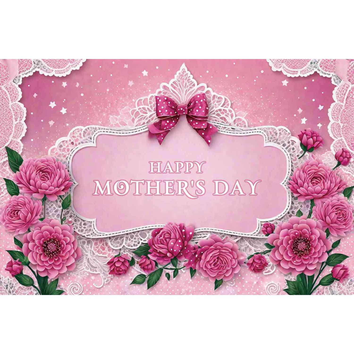 Mh 8 Mother's Wom's Day Pink Backdrop Birthday Party Evt Banner ...