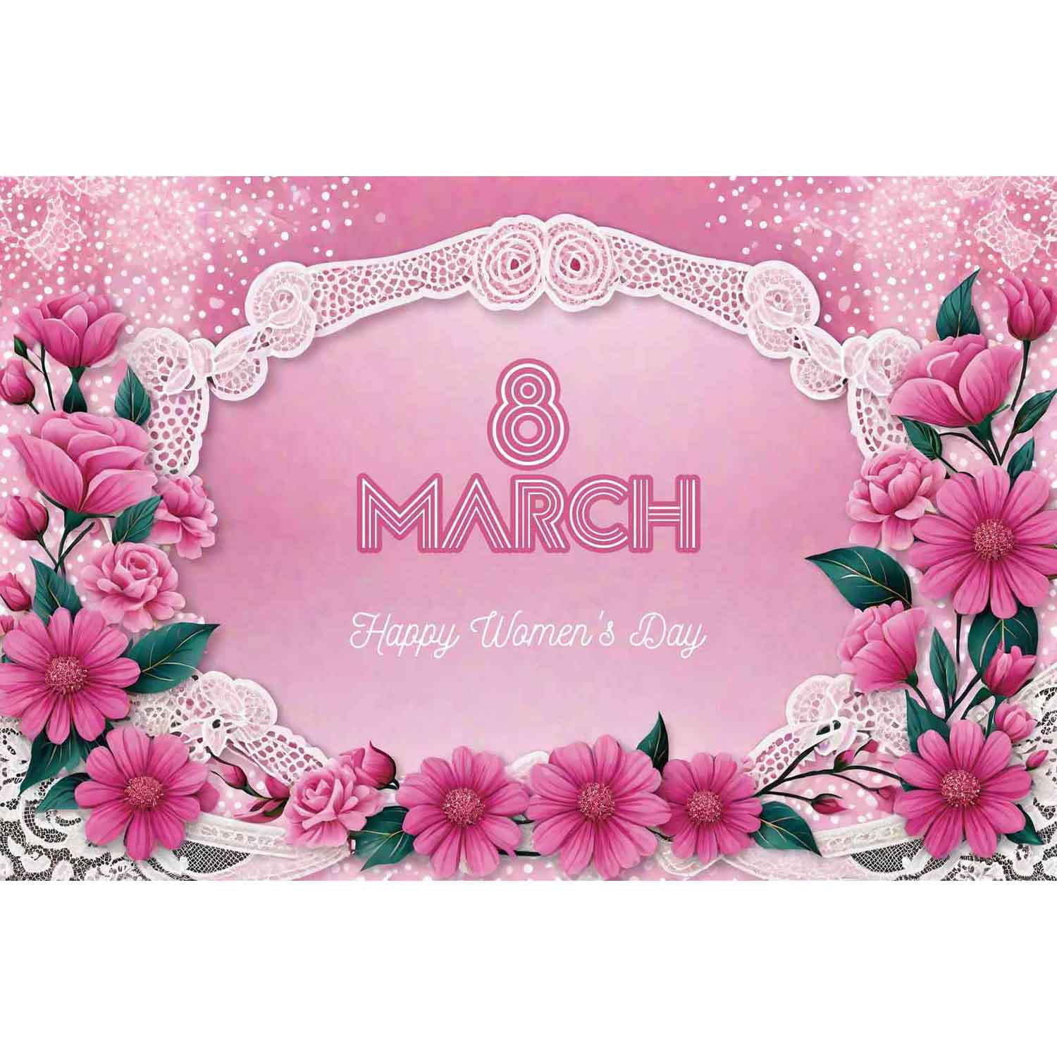 Mh 8 Mother's Wom's Day Pink Backdrop Birthday Party Evt Banner ...