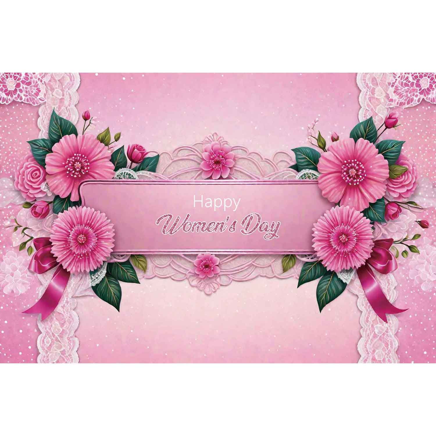Mh 8 Mother's Wom's Day Pink Backdrop Birthday Party Evt Banner ...