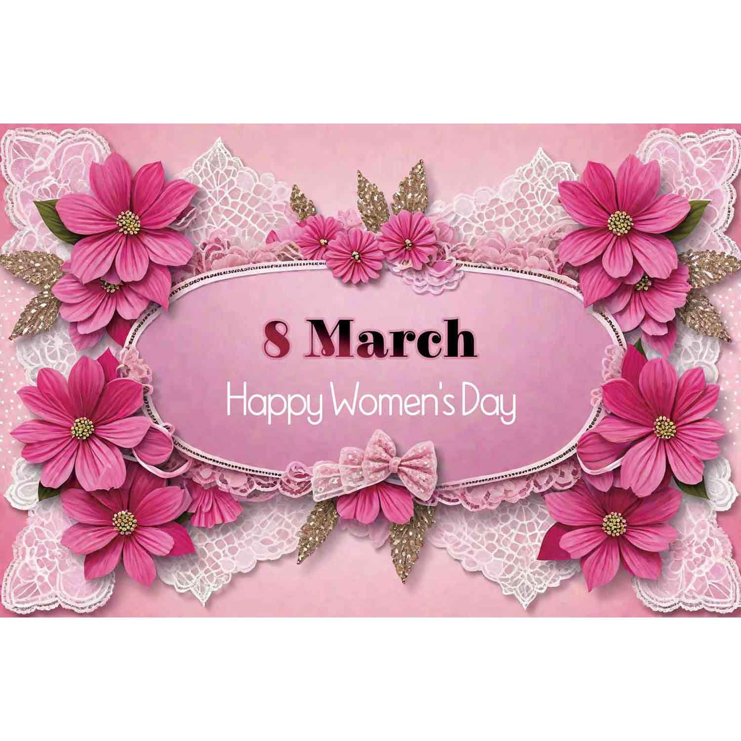 Mh 8 Mother's Wom's Day Pink Backdrop Birthday Party Evt Banner ...