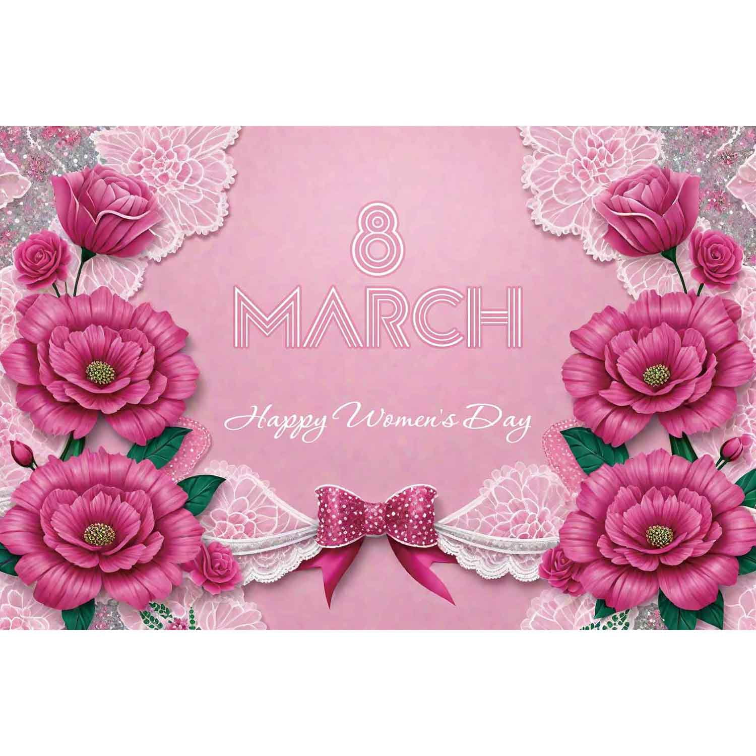 Mh 8 Mother's Wom's Day Pink Backdrop Birthday Party Evt Banner ...
